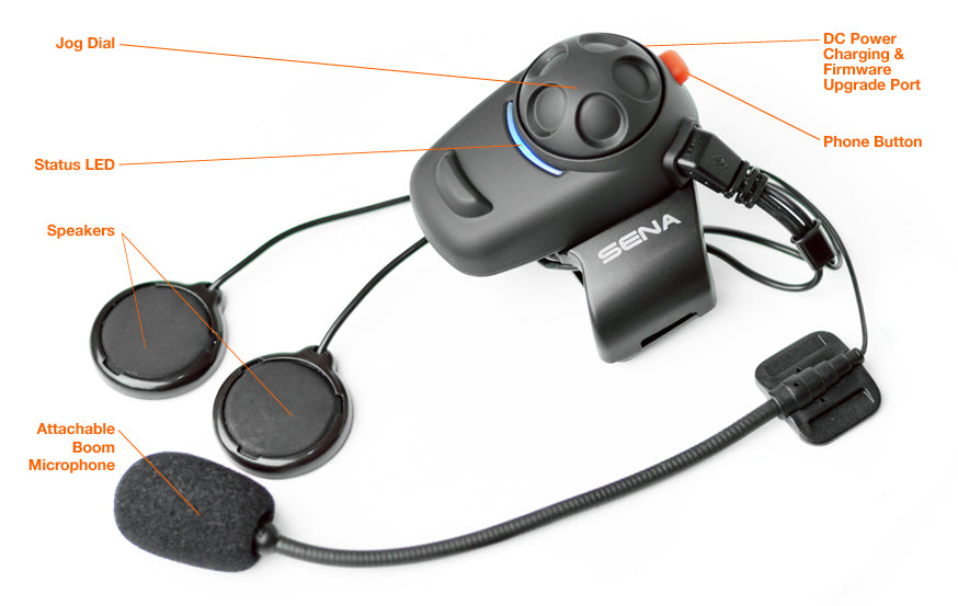 SENA SMH5 BLUETOOTH MOTORCYCLE HELMET INTERCOM SYSTEM (Single) CO : 45 ...