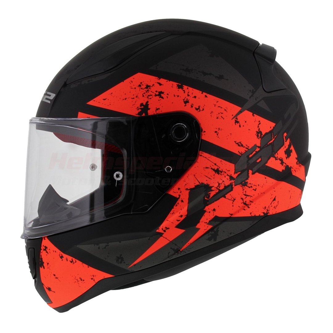 LS2 FF353 Rapid Deadbolt Matt Black Orange Full Face Helmet co : 31609 ...