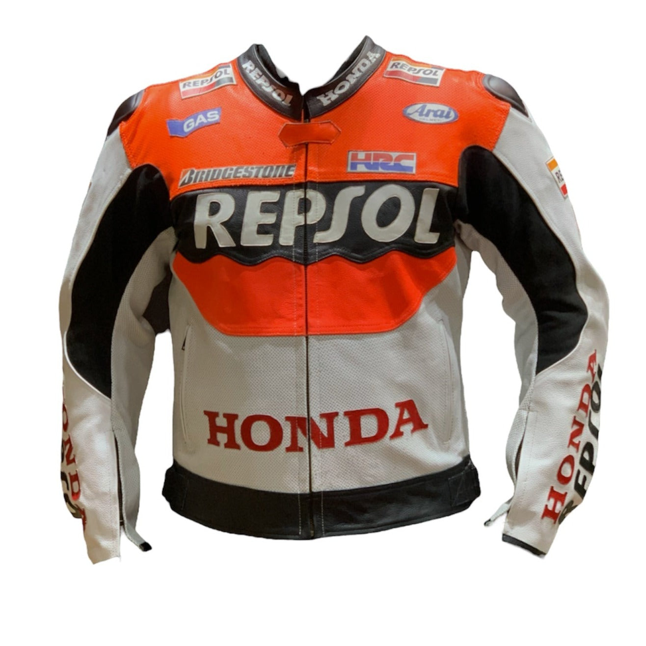 REPSOL TEAM RACING MOTORCYCLE LEATHER JACKET- USED - CO : 2510055 ...